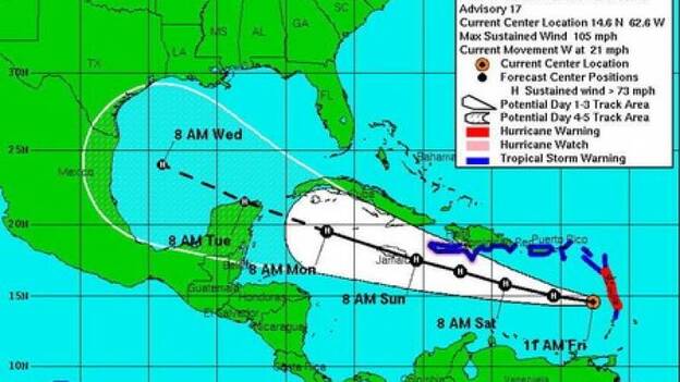 El huracán Dean avanza implacable | Canarias7