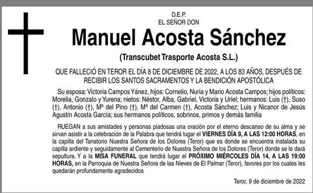 Manuel Acosta Sánchez | Canarias7